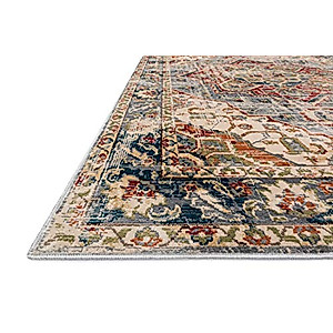 Loloi II Isadora Collection ISA-02 Oatmeal/Multi, Transitional 8'-11" x 12' Area Rug