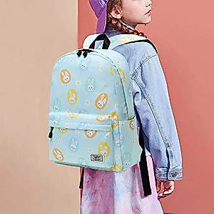 mygreen Kids' 16" Backpack for Elementary School, Rainbow Green