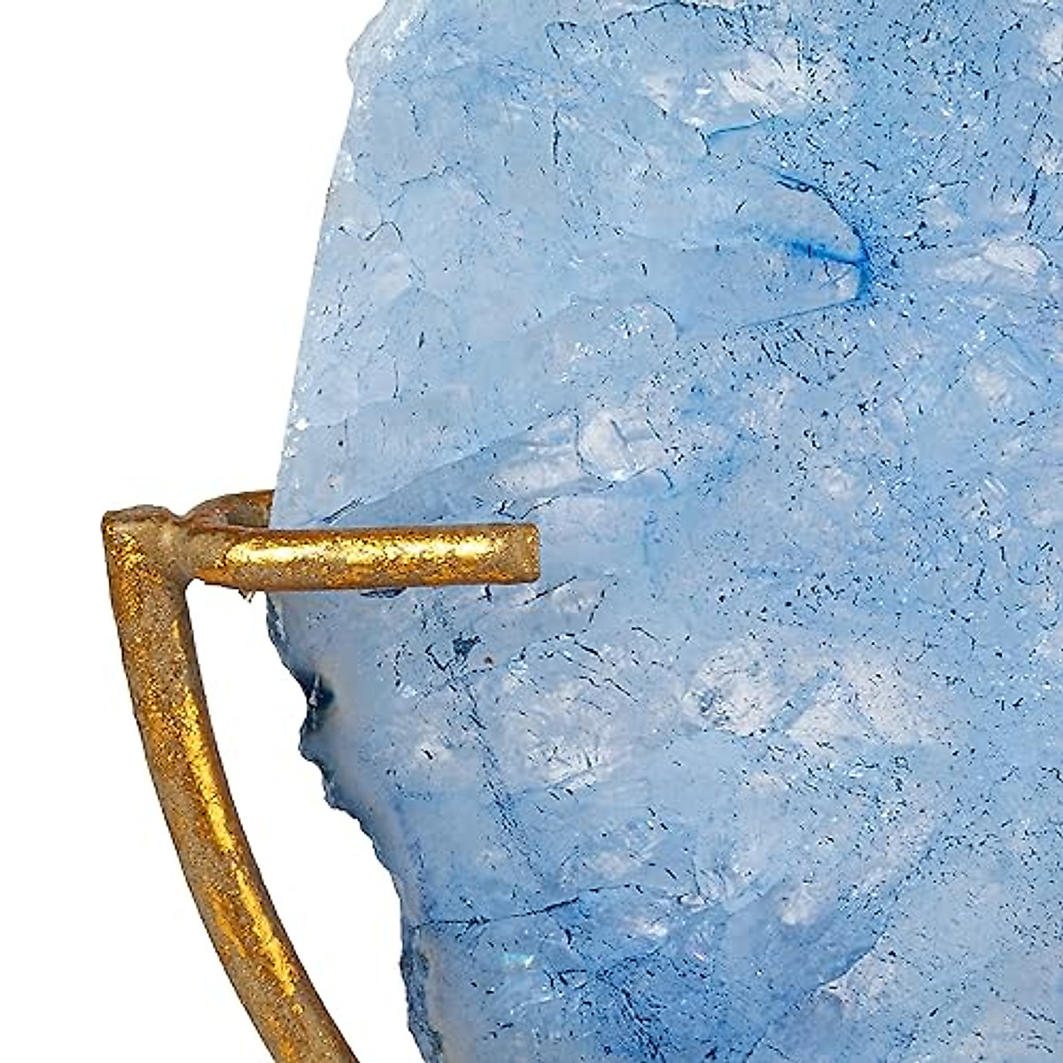 Decorative Agate Stone Slice on Metal Stand