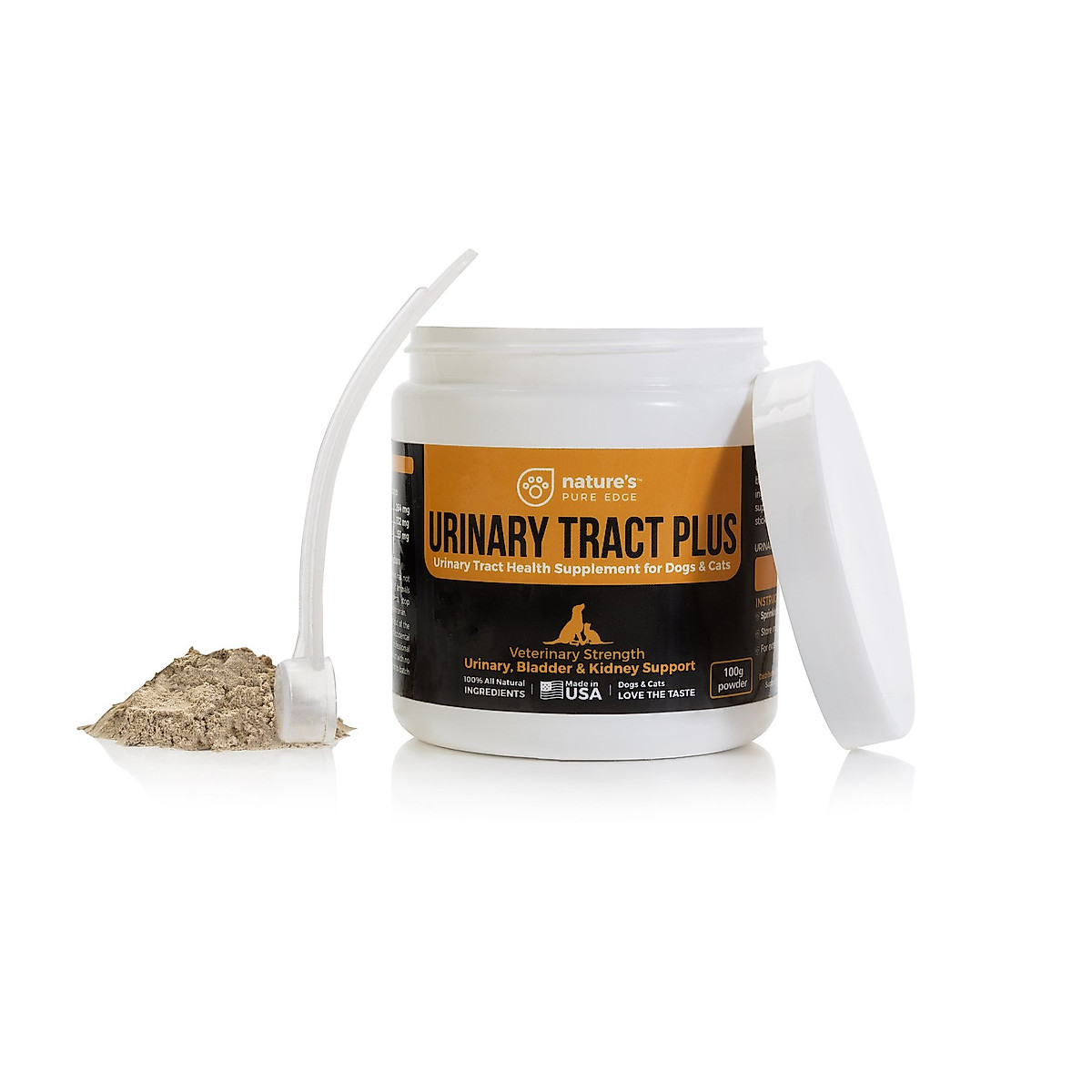 Nature's Pure Edge - Pet Urinary Relief - Veterinarian Grade All Natural D-Mannose and Cranberry Powder Blend for Kidney, Bladder and Urinary Tract Health.