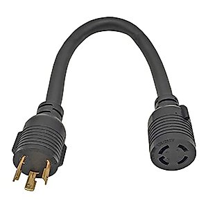 Fullsky FC-L53L43 NEMA L5-30P to L14-30R 3 Prong to 4 Prong generator adapter cord, Male L5-30P to Female L14-30 Receptacle 30A 125V