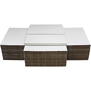 (10) White Vinyl Record LP Shipping Mailer Boxes - Holds 1 to 3 12" Records - Adjustable Height - STRONG 200# Test Cardboard #12BC01VDWH