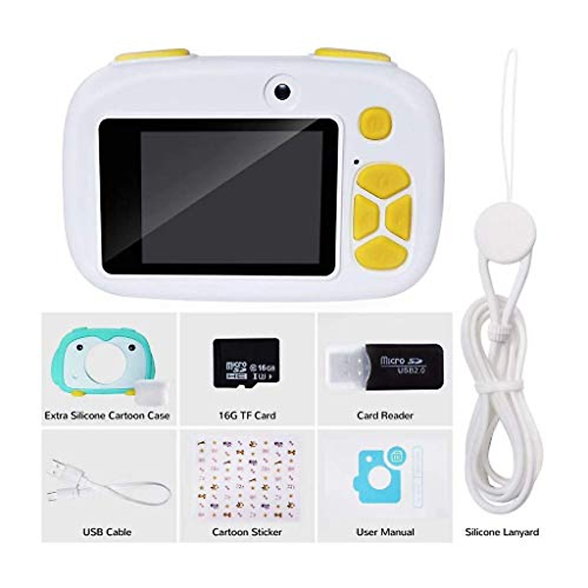 LKYBOA Kids Camera -Cute Kid Gift Digital Camera 12.0MP Screen FHD 1080P Video Resolution Mini Rechargeable Camera for Boys & Girls Ages 3-12-Joytrip Child (Color : B)