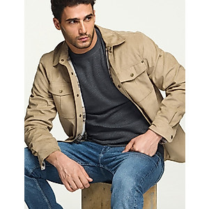 CQR Men's Long Sleeve Thermal Underwear Tops, Midweight Waffle Crewneck Shirt, Winter Cold Weather Thermal Shirts, 1 Piece of Top Dark Grey, XX-Large