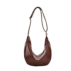 Women Hobo Bag Simple Shoulder Bag Dumpling Bag Crescent Crossbody Bag Casual Messenger Bag, for Family or Friends Gift