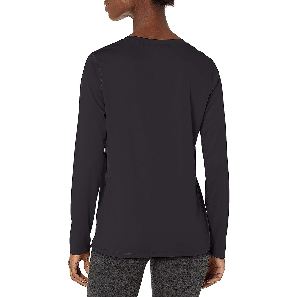 Hanes womens Sport Cool Dri Performance Long Sleeve T-shirt Shirt, Black, X-Large US