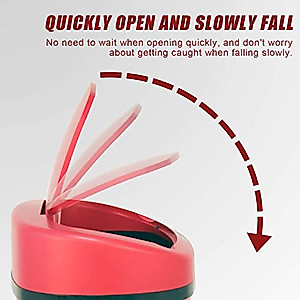 Vnewone Kitchen Trash Can Garbage 13 Gallon Waste Bin for Home Office Bedroom Stainless Steel Automatic Touch Free High-Capacity, 50 Liter (Red)