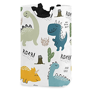 OREZI Leopard Print Rainbow Colorful Laudry Basket,Waterproof and Foldable Laundry Hamper for Storage Dirty Clothes Toys in Bedroom, Bathroom Dorm Room (white)