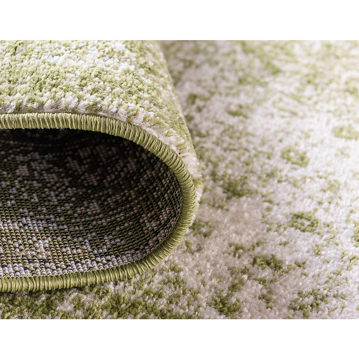 Unique Loom Bromley Collection Area Rug - Midnight (7' 10" x 11' Rectangle, Green/ Ivory)