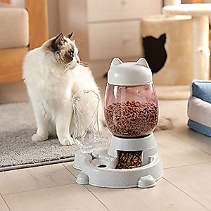 ZZK Automatic Feeder Dog Drinking Fountain Dog Drinking Fountain Automatic Feeder Kitten Feeding Large Capacity Drinking Fountain,B