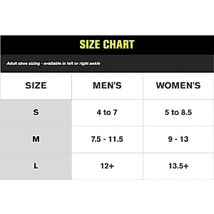 Aircast A60 Ankle Support Brace, Left Foot, Black, Medium (Shoe Size: Men's 7.5-11.5 / Women's 9-13)