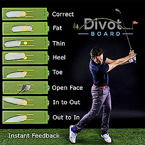 Divot Board - The Original Patented Low Point and Swing Path Trainer - Instant Feedback. Anytime. Anywhere - See Your Swing Path and Learn Every Time You Hit The Ball!