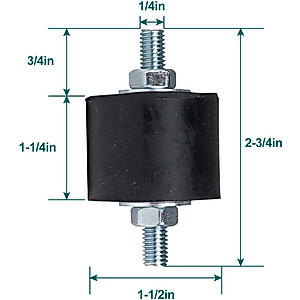 Daisypower Air Conditioner Rubber Vibration Mounting Bracket,M8 Anti-Vibration Isolator Pads for Outdoor Ductless Mini Split Units AC Condensers