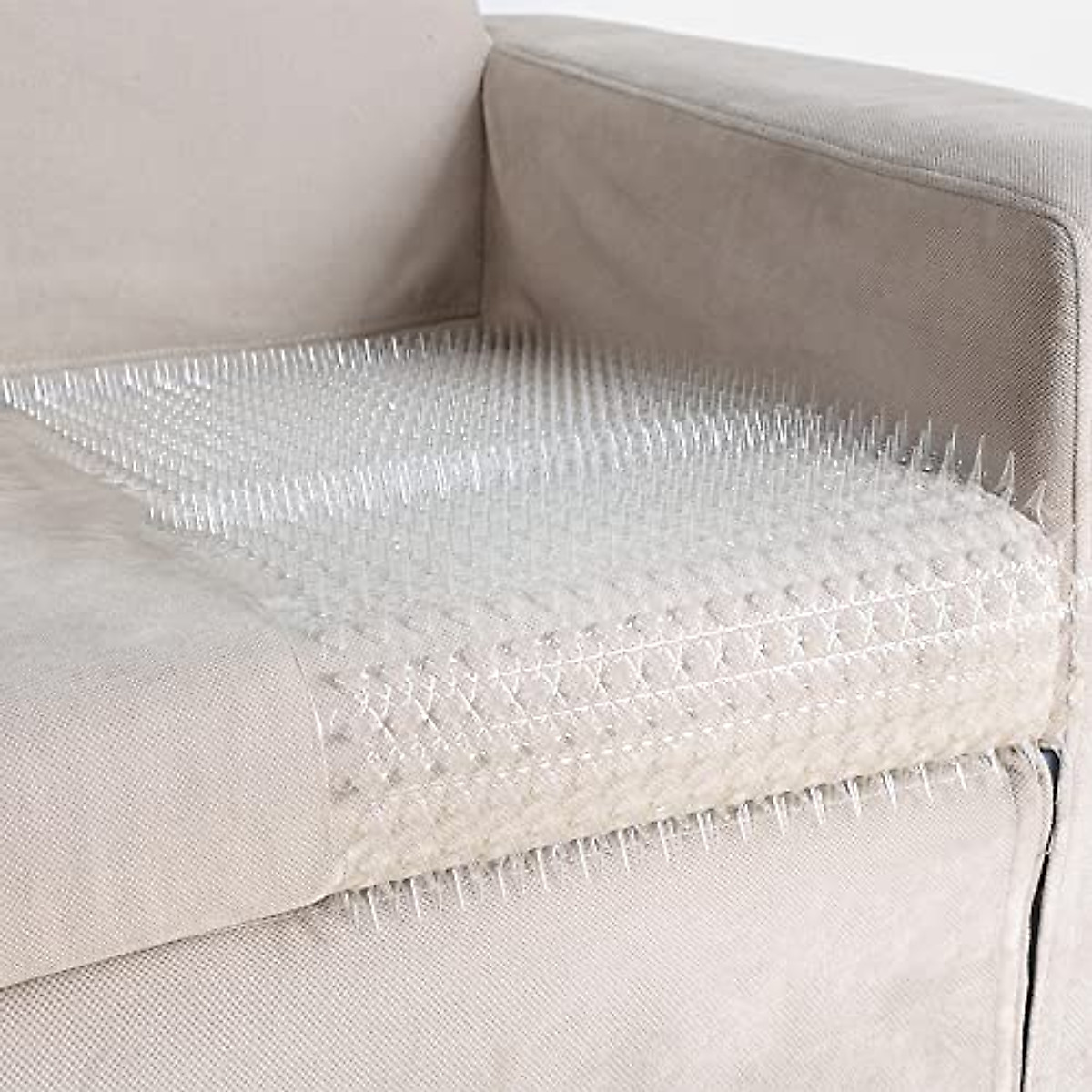 16 Pack Cat Deterrent Outdoor Scat Mat 16 x 13 Inch Cat Counter Deterrent Mat Plastic Spikes for Cats Dogs Training Mat for Indoor Outdoor Supplies, 18.3 Square Feet