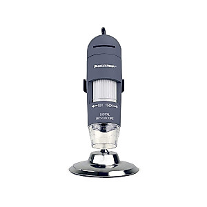 Celestron Deluxe Handheld Digital Microscope, Capture Your Discoveries, (44302-C), Grey