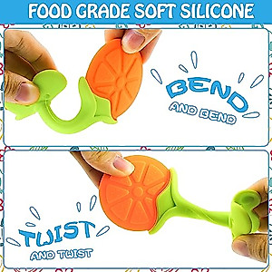 Teething Toys (5 Pack) - Tinabless Infant Teething Keys Set, BPA-Free, Natural Organic Freezer Safe for Infants and Toddlers, Silicone Baby Teethers