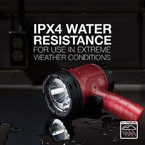 Energizer LED Portable Spotlight, Rechargeable Spotlight Flashlight for Tough Work Environments and DIY Projects, Flash Light with Micro-USB Cable Included, Pack of 1, Red