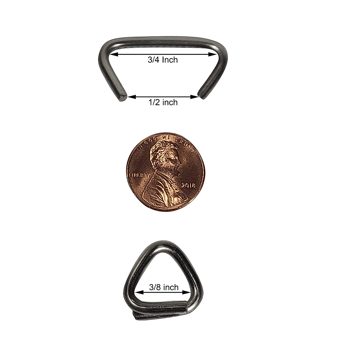 3/4 Stainless Steel Hog Rings - Made in The USA (100 Count bag-4oz)