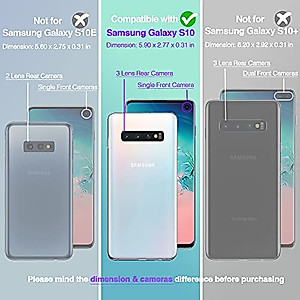 Galaxy S10 Case Ultra Crystal Clear Shockproof Bumper Protective Case for Samsung Galaxy S10 Transparent TPU Slim Fit Flexible Cell Phone Back Covers for Men Women Boys Girls Rubber Silicone Gel Soft