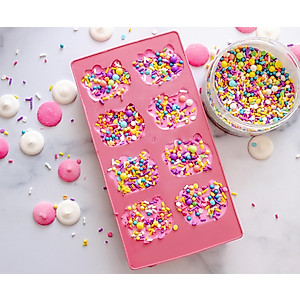 Sanrio Hello Kitty Hearts Flexible Silicone Ice Cube Tray In Character Shapes | Reusable Ice Mold For Freezer | Makes 8 Cubes