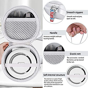 Khanka Hard Travel Case Replacement for UCOMX Nano Magnetic 2 in 1 Wireless Charger, Wireless Folding Charging Station, Case Only (White)