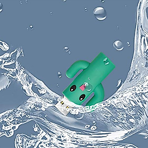 USB Flash Drives, 8GB / 16GB / 32GB / 64GB Waterproof Cute Silicone USB 2.0 USB Memory Stick Data Storage Pendrive Thumb Drives (32GB, Cactus)
