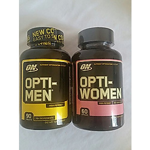 Optimum Nutrition Opti-Men and Opti-Women Combo Pack, Men's and Women's Multivitamin (Opti-Men 90 Tablets and Opti-Women 60 Capsules)