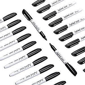 Dry Erase Markers Bulk, Liqinkol 144 Pack Black Whiteboard Markers, Chisel Point Low Odor Dry Erase Markers for School Office Home