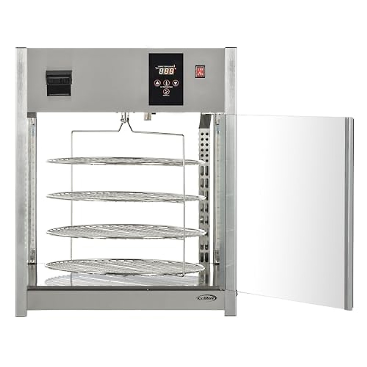 KoolMore 18 in. Commercial Pizza Display Warmer with 4 Rotating Racks in Stainless-Steel (KM-HPD4-18)