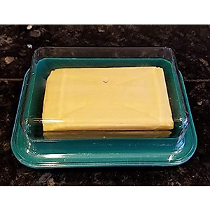 Handy Housewares Large Double-Wide Two-Stick Butter Serving Storage Dish with Lid - Random Color (1)