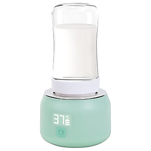 Bufims Portable Bottle Warmer, Fast Heating Travel-Friendly Leak-Proof Cordless Milk Warmer, with 5 Adapters for All Bottles