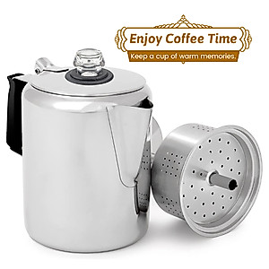 Omoojee Coffee Percolators Knob Top and Washer Ring, 2 Sets Camping Coffee Pot Top Replacement Parts, Compatible with Farberware Coffee Maker