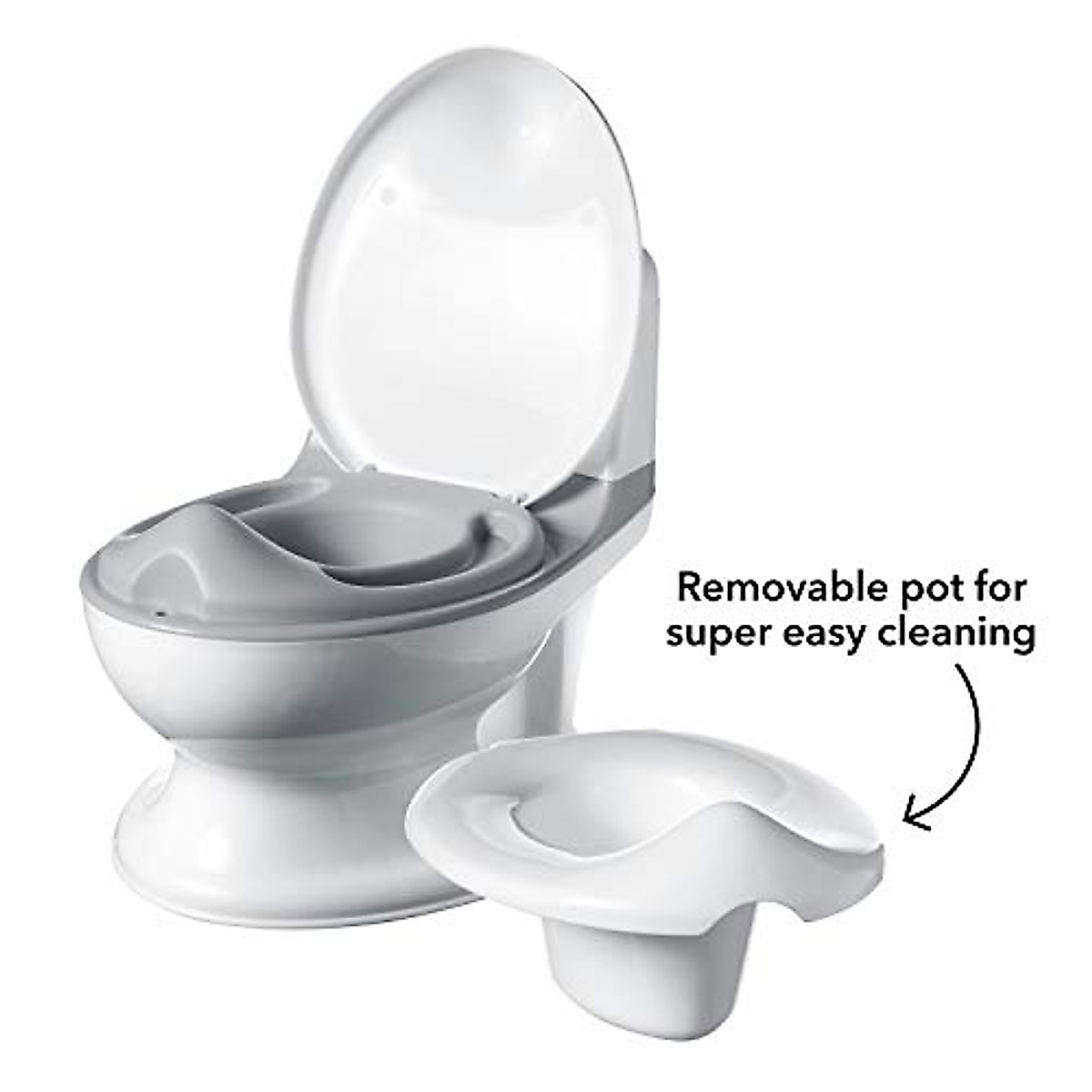 Nuby Potty, My Real Mini Size Toilet with Lid and Flush Sound, Potty Training Toilet for Toddlers