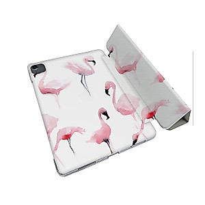 Pink Flamingos case Compatible with All Generations iPad Air Pro Mini 5 6 11 inch 12.9 10.9 10.2 9.7 7.9 Cover Slim Smart Stand auto Wake/Sleep 03 (12.9" Pro 3/4/5 gen)