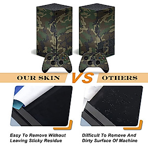 FOTTCZ Vinyl Skin for Xbox Series X Console and Controllers, Sticker Decal Protect Xbox Series X Devices - Army Camouflage