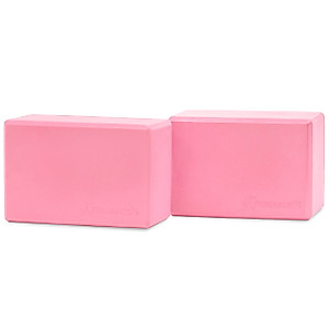 ProsourceFit Foam Yoga Blocks, High Density EVA Yoga Bricks 4”x 6” x 9” (Set of 2)