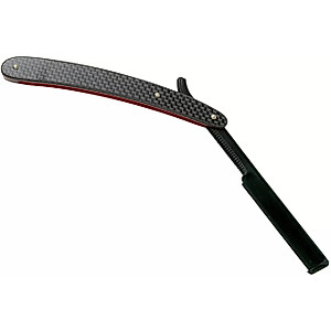 BÖKER Barbarette Carbon Fiber Straight Razor, Black and Red