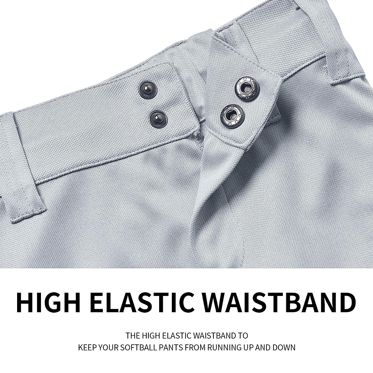 QBK 2T/3T/4T/5T/6T/7T Toddler Boy's Knicker Baseball Pants with Side Piping/Braid（Grey 3T）