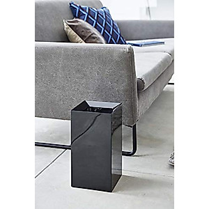 YAMAZAKI home 4493 Trash Can-Modern Garbage Waste Basket with Handle, One Size, Black