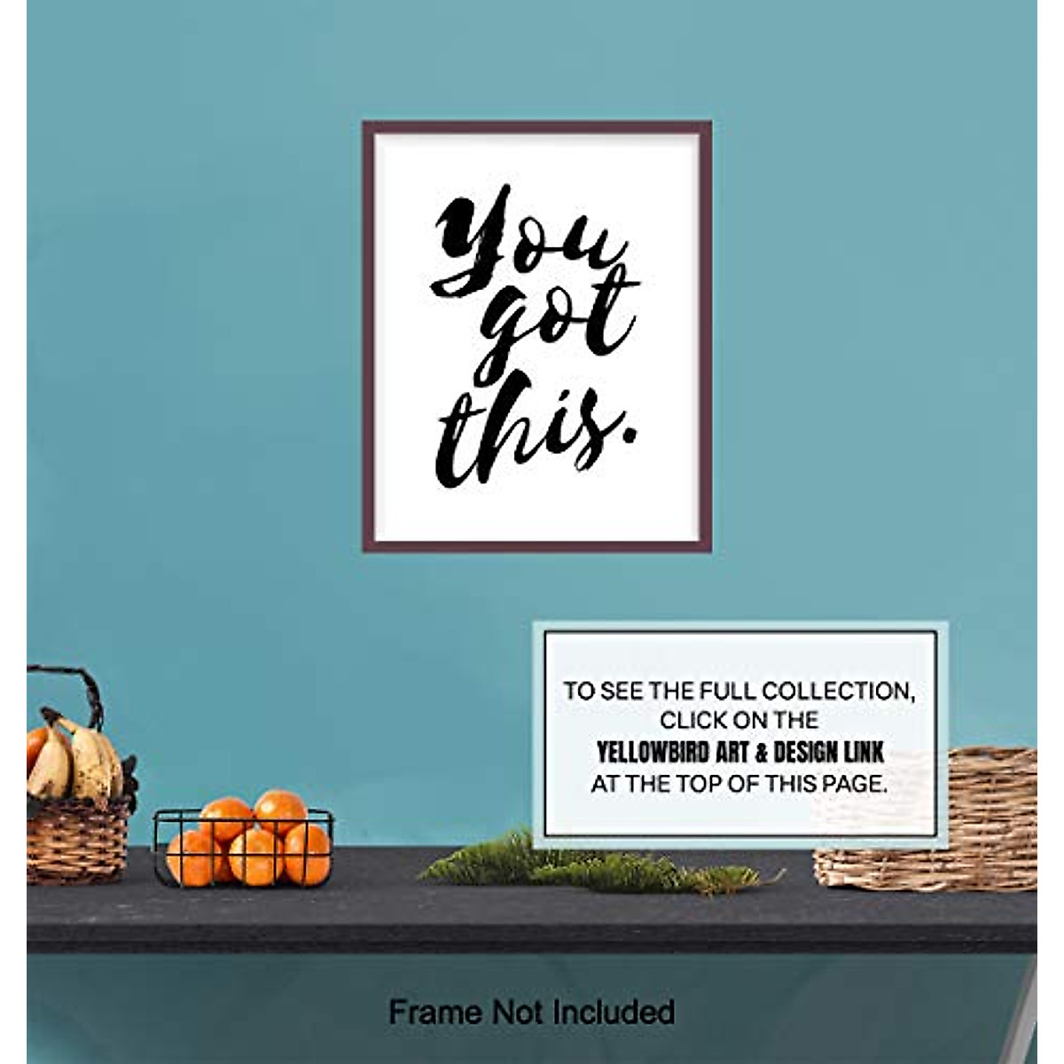 You Got This - Unframed Wall Art Print - Typography - Makes a Great Gift for Teachers - Chic Home Decor - Inspirational and Motivational - Ready to Frame (8x10) Photo