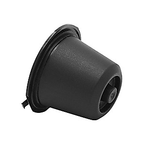 i Cafilas 6 Reusable Capsules Pods Refillable Coffee Capsule Filter Compatible Nespresso coffee machines with Coffee Spoon brush (6, Black)