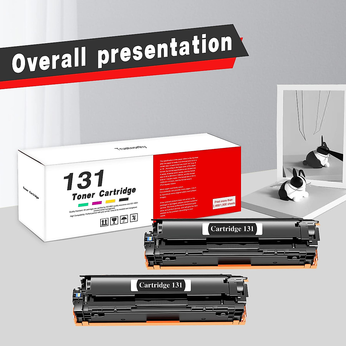 (2 Black) Cartridge 131 Toner Cartridge Replacement for Canon 131 MF8280Cw MF8230Cn MF620C MF621Cn MF624Cw MF628Cw MF623Cn MF626Cn Printer Toner.