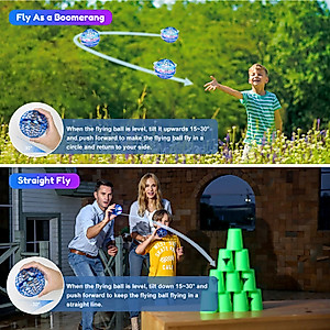 Kidsjoy Flying Orb Ball Hover Ball: 2024 Cool Toys Boys Girls Gifts Floating Boomerang Balls Flying Spinner Mini Drone Fly Birthday Gift Ideas for Teens 6 7 8 9 10 11 12 Year Old Boy Girl(Purple)
