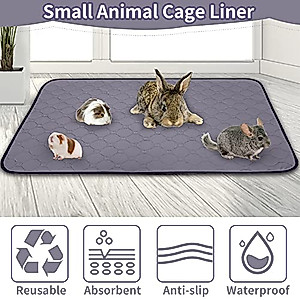BNOSDM Guinea Pig Cage Liner Set Large Washable Hamster Fleece Bedding Anti-Slip Reusable Bunny Pee Pads with Garbage Bag Super Absorbent Small Animals Mats for Rabbits Chinchilla Hedgehog(S)