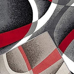 Persian Area Rugs 2305 Gray 5x7 Abstract Area Rug, 5 x 7 ft