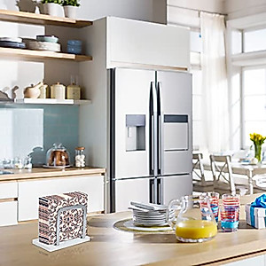 Winmien Napkin Holder, Paper Towel Dispenser with Marble Base for Kitchen Countertops.（Chrome）