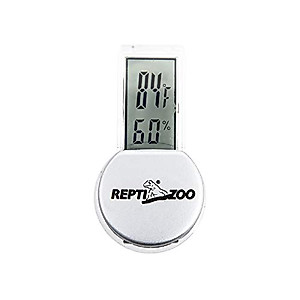 REPTI ZOO Reptile Thermometer Hygrometer with Suction Cup, Digital Thermometer Hygrometer for Reptile Rearing Box Terrarium Tank Bearded Dragon, Temperature & Humidity Gauge Fahrenheit (℉)