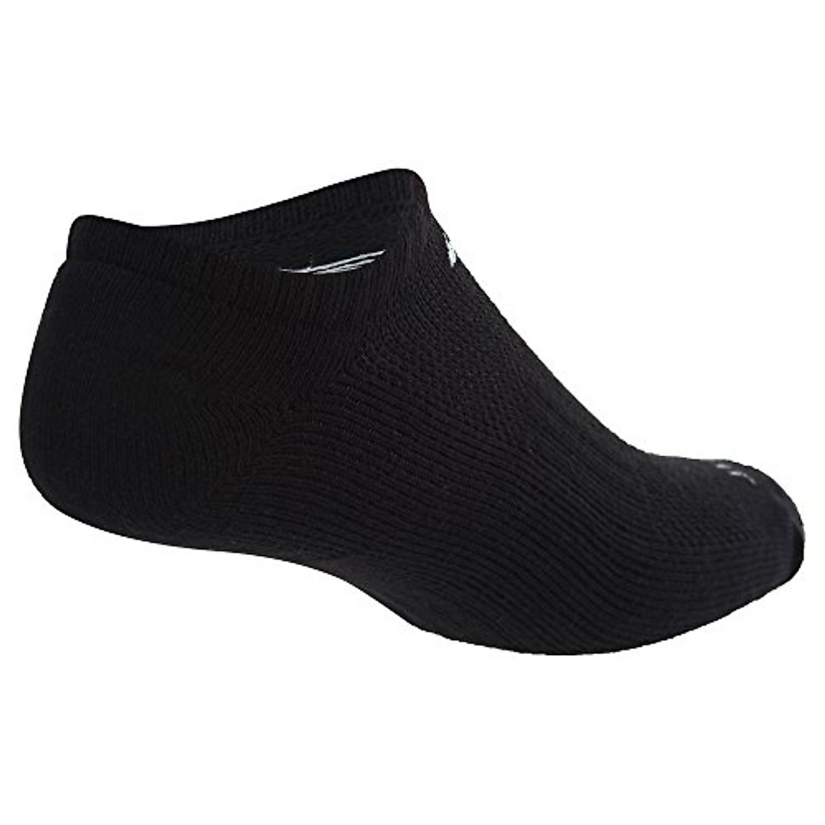 Nike Unisex Dri-FIT No Show 6-Pair Pack Black/(White) LG (Men's Shoe 8-12, Women's Shoe 10-13).