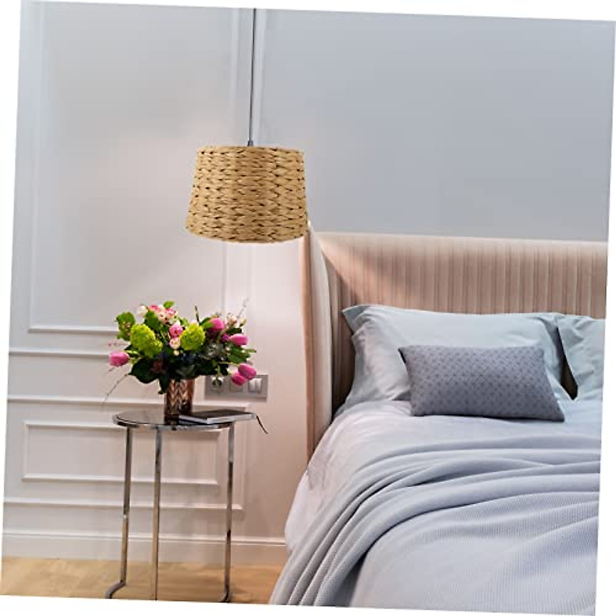 DELURA Woven Lampshade Lampshades for Floor Lamps Vintage Lantern Rustic Pendant Lighting Lamp Replacement Shade Hanging Lights Lampshades Rustic Lamp Shade Country Lamp Shades to Weave/653