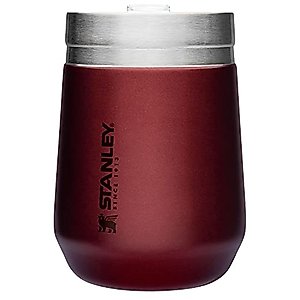 Stanley Stainless Steel GO Tumbler, 10oz Stainless Steel Vacuum Insulated Wine Tumbler, 5 Hours Cold, 1.5 Hours Hot, and 20 Hours Iced